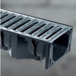ACO HexDrain Channel with Galvanised Grating 1m | TG Builders Merchants
