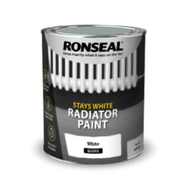 Ronseal Stays White Radiator Paint White Satin 250ml | TG Builders ...
